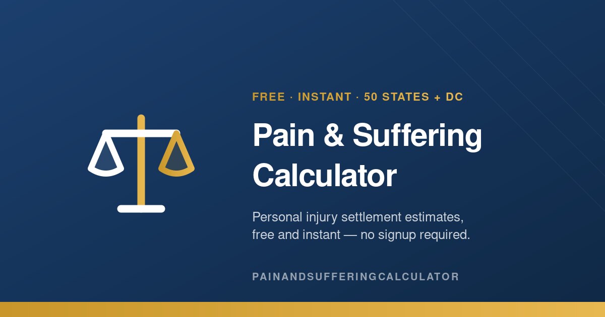 Back Injury Settlement Calculator — Pain & Suffering Estimator ...